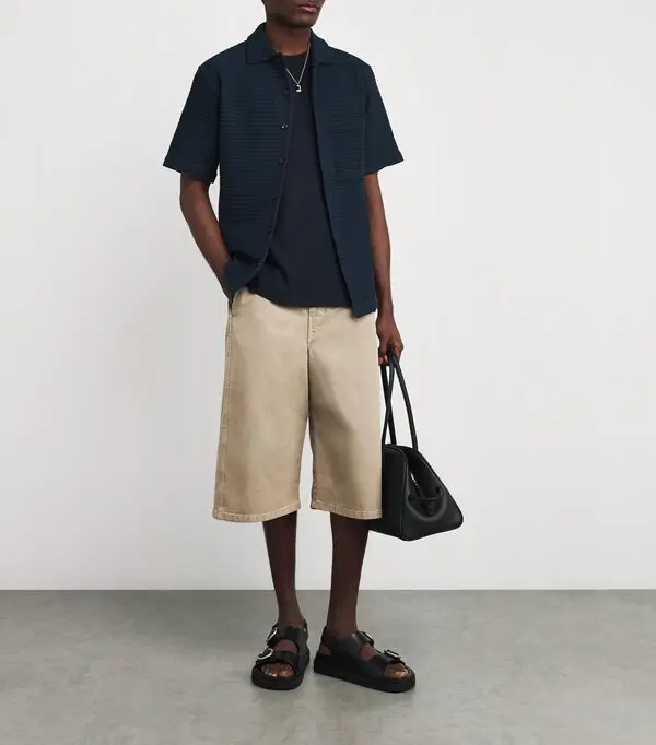 Sandro Waffle-effect Short-sleeve Shirt