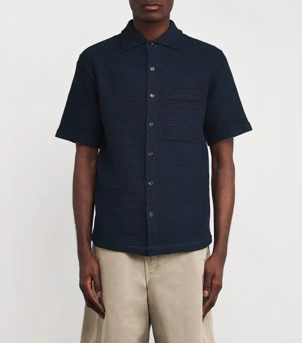Sandro Waffle-effect Short-sleeve Shirt