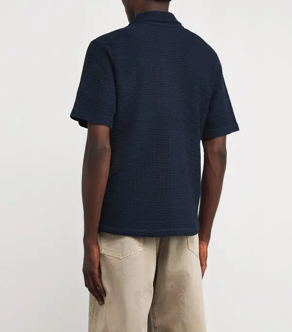 Sandro Waffle-effect Short-sleeve Shirt