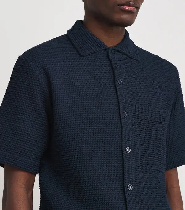 Sandro Waffle-effect Short-sleeve Shirt