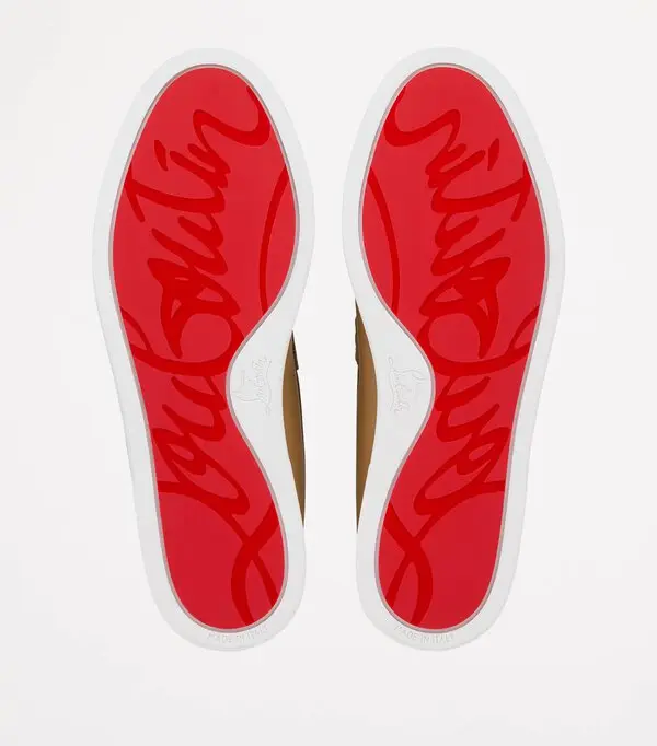 CHRISTIAN LOUBOUTIN Chambeliboat Leather Loafers - Beige