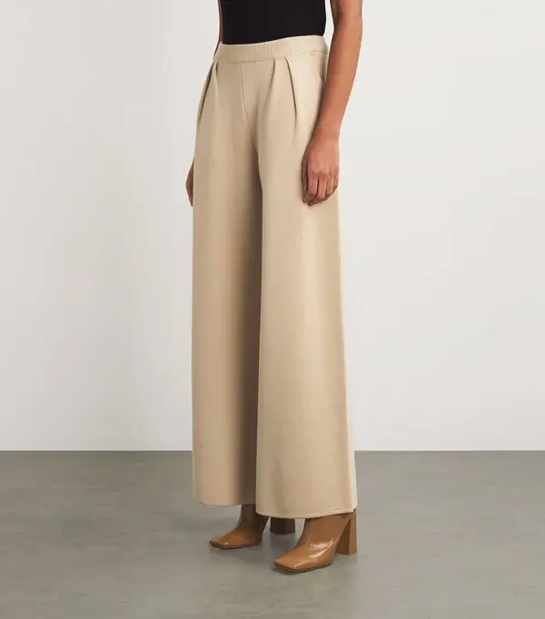 Max Mara Virgin Wool Knitted Trousers