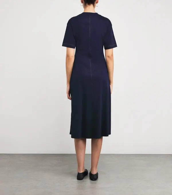 black knit midi dress Lourdes Black Knit Dress | Premium Stretch Maxi Dress main image 0