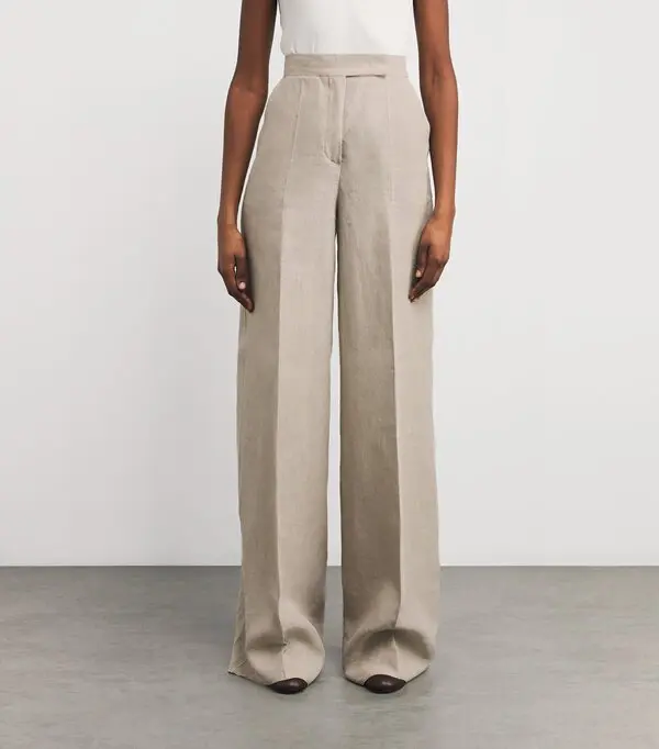 Max Mara Linen Wide-leg Trousers