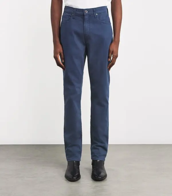 Paige Federal Slim Straight Trousers - Navy