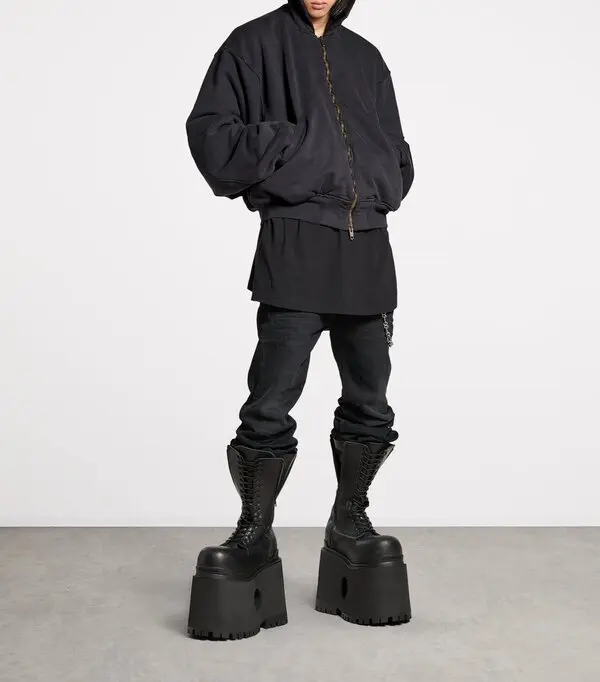 Balenciaga Cotton Hooded Bomber Jacket