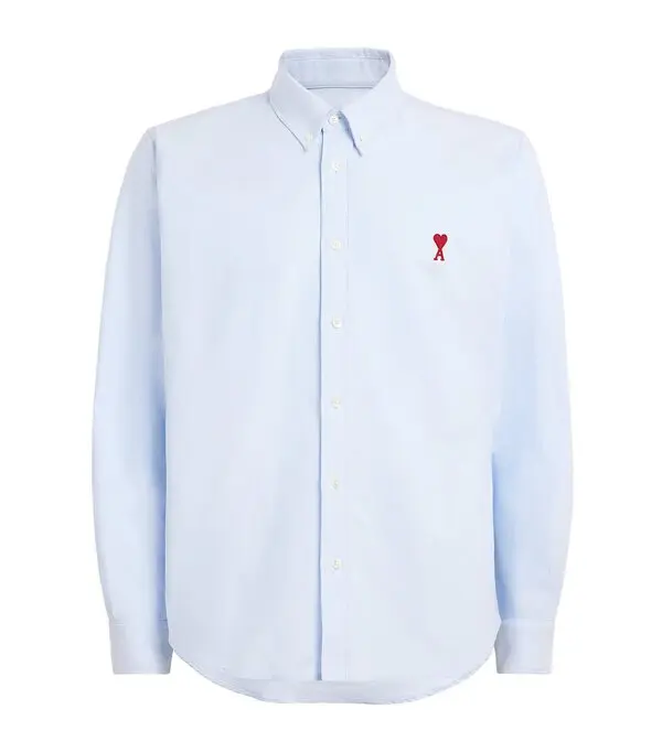 AMI Paris Cotton De Coeur Shirt - Blue