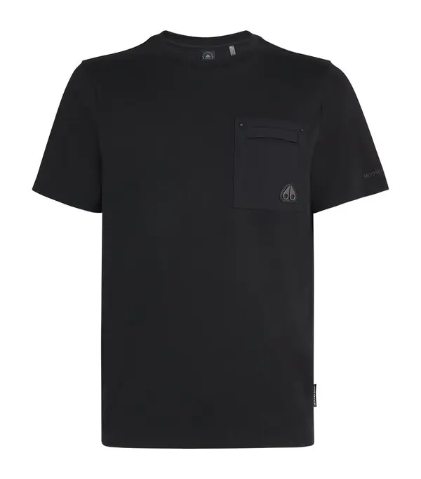 Moose Knuckles Pima Cotton Pocket-detail Dalon T-shirt - Black