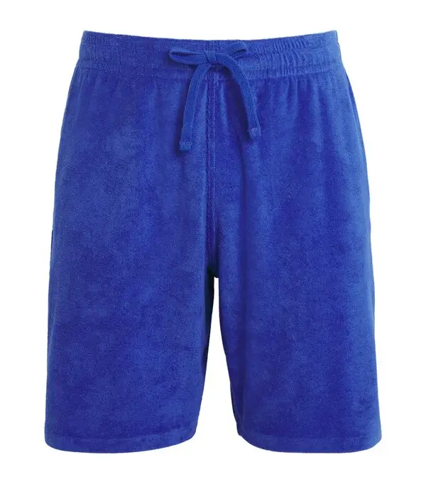Vilebrequin Cotton-blend Terry Bermuda Shorts - Blue