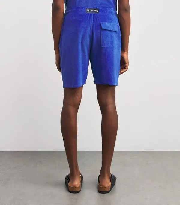 Vilebrequin Cotton-blend Terry Bermuda Shorts - Blue