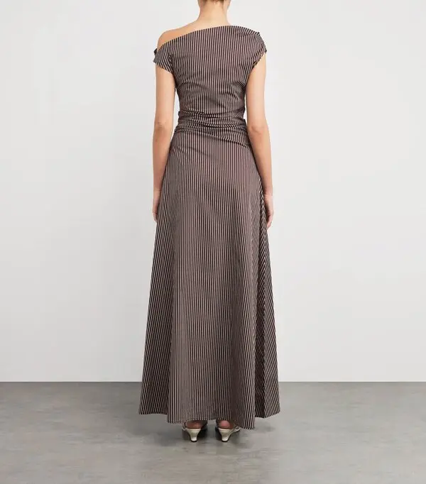 staud brown stripe dress Staud Elena Dress | Stripe | Size S