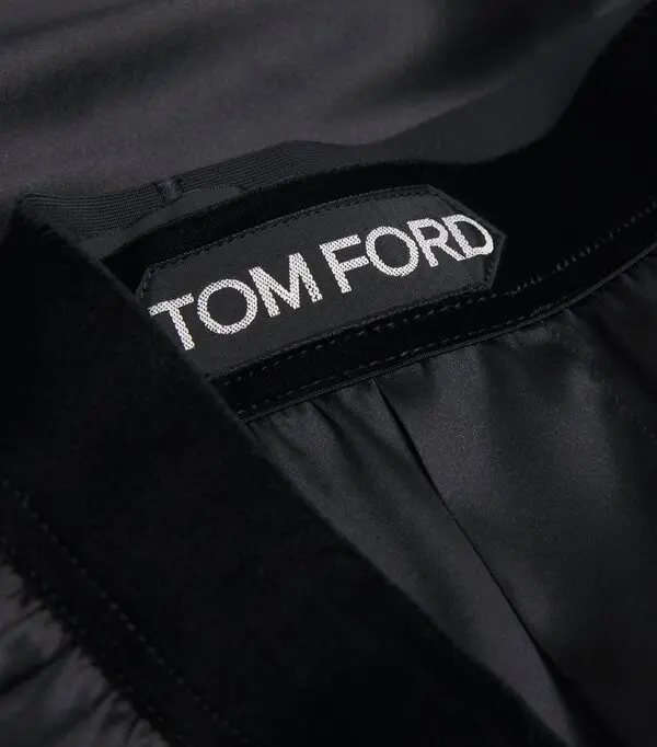 TOM FORD Stretch-silk Boxer Shorts - Black