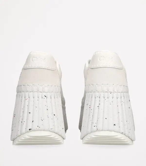 Chloé Leather Nama Runner Platform Sneakers - White
