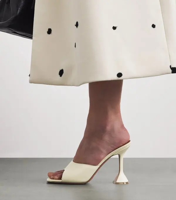 Amina Muaddi Leather Lupita Mules 95