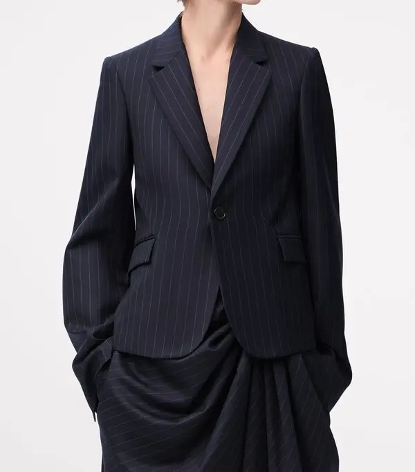 Pinstripe Blazer
