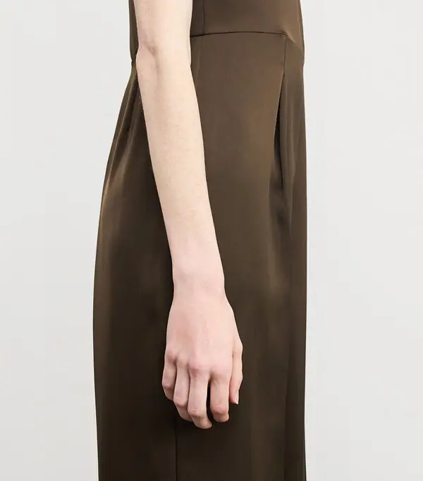 Max & Co. Satin Halterneck Jumpsuit - Brown