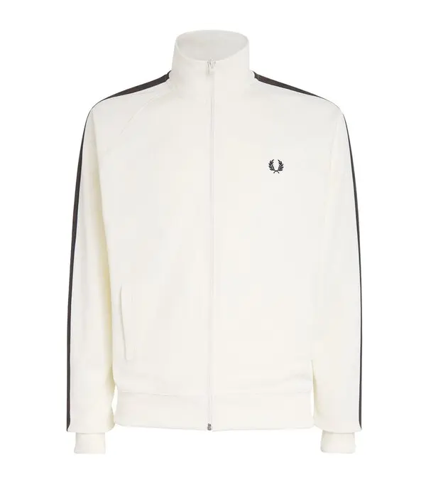 Fred Perry Contrast Tape Track Jacket - White
