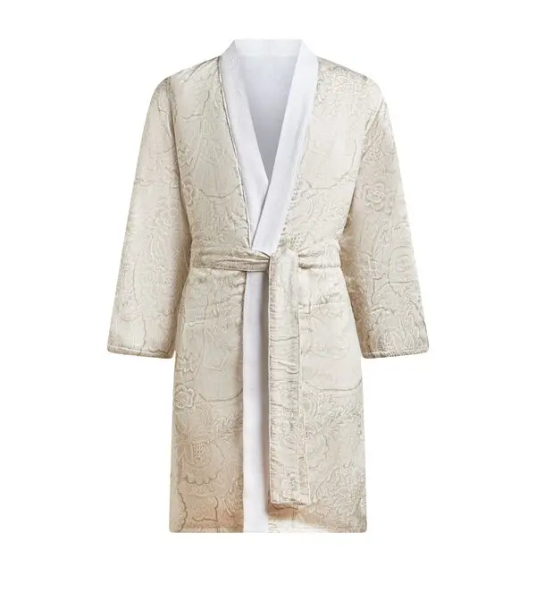 Etro Cotton Bloom Bathrobe - Grey