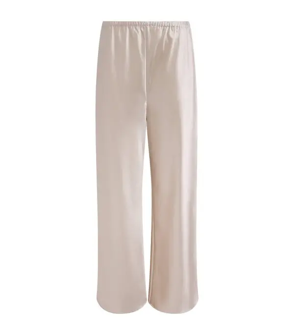 Almada Label Satin Wide-leg Trousers