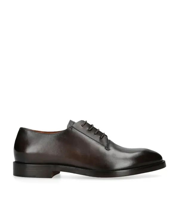Zegna Leather Torino Derby Shoes - Brown