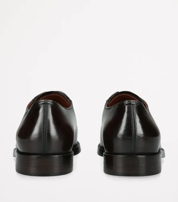 Zegna Leather Torino Derby Shoes - Brown