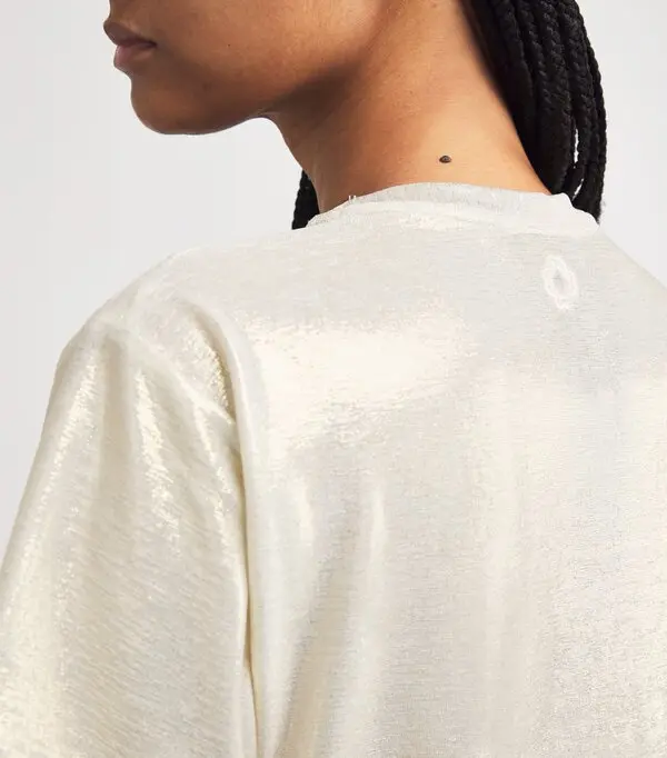 Maje Lamé T-shirt - Gold
