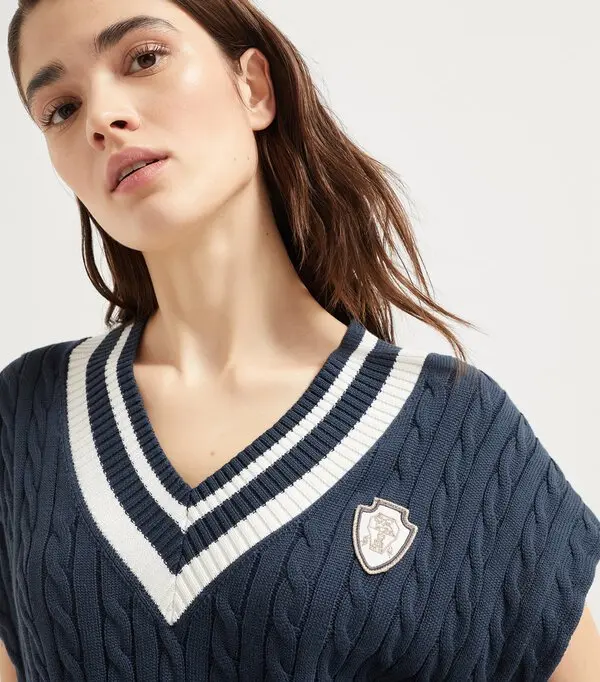 Brunello Cucinelli Cotton Cable-knit Sweater Vest