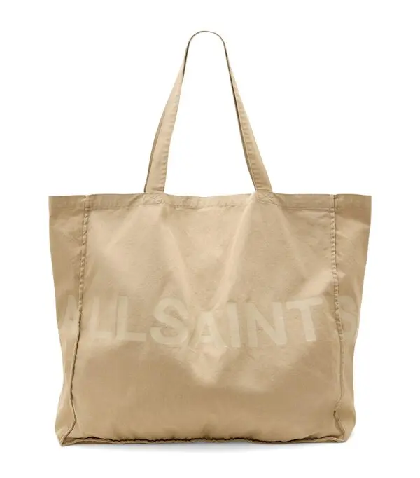 ALLSAINTS Organic Cotton Biggy Tote Bag - Green