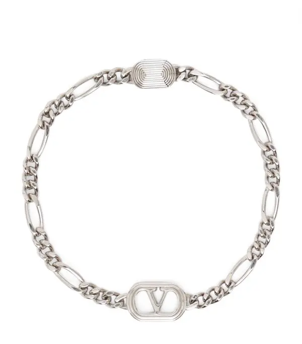 Valentino Garavani Vlogo Ovalette Link Bracelet - White