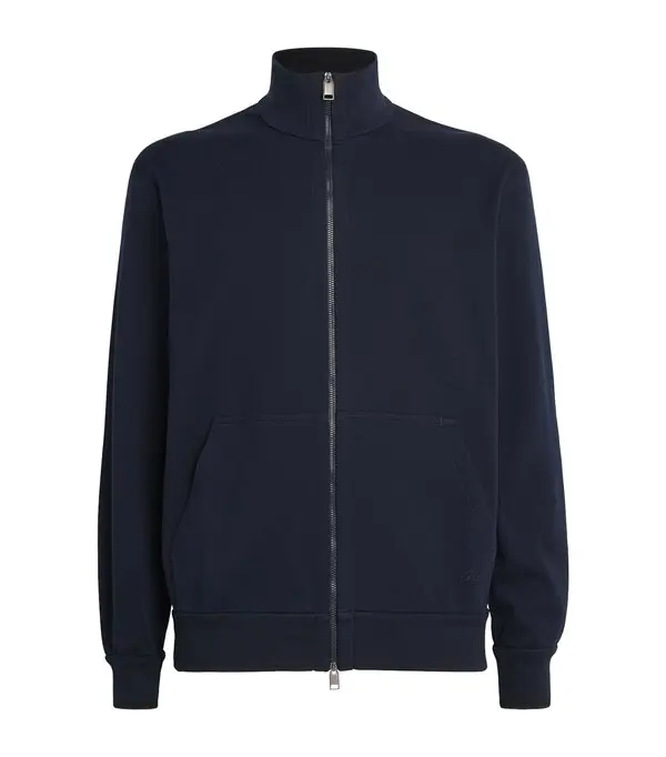 Brioni Cotton-blend Zip-up Sweater