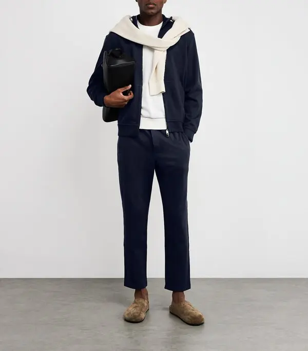 Brioni Cotton-blend Zip-up Sweater