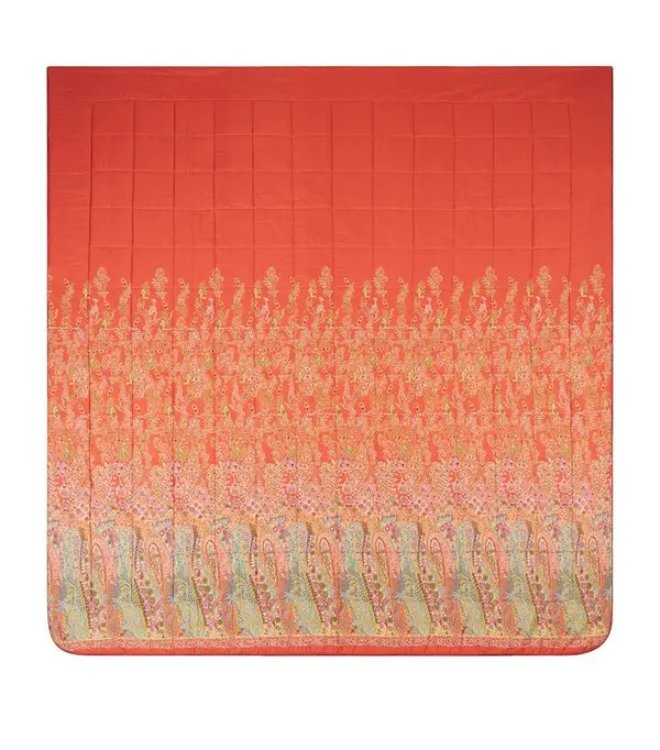 Etro Cotton Degrade Print Quilted Bedspread