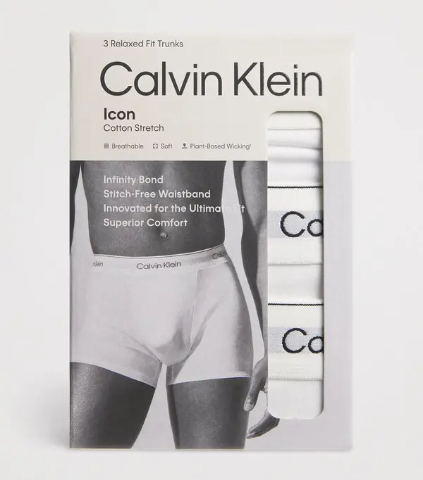 Calvin Klein Cotton Stretch Relaxed Icon Trunks - White