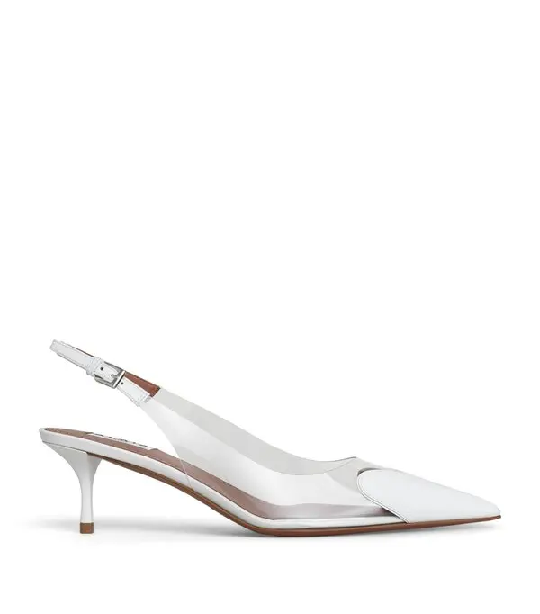 Alaïa Couer Slingback Pumps - White
