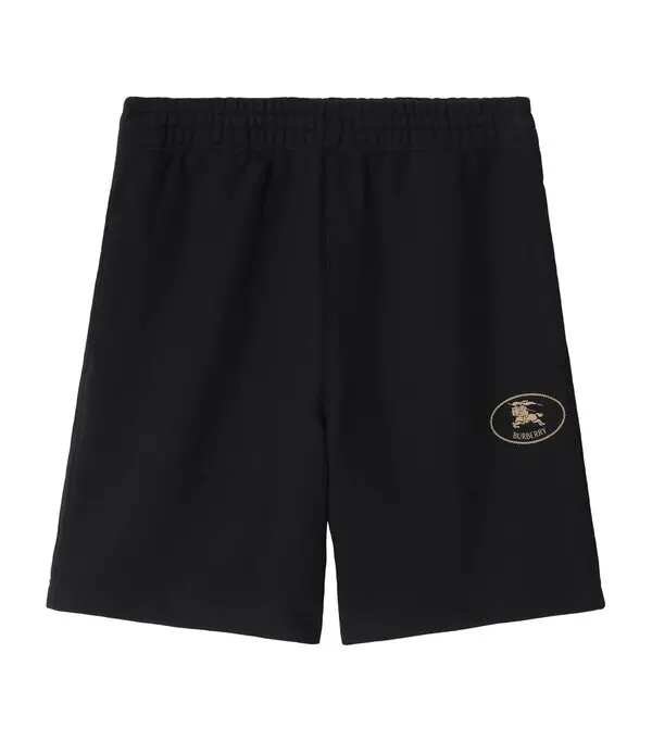 Burberry Cotton Logo Shorts - Black