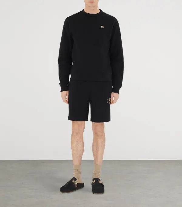 Burberry Cotton Logo Shorts - Black