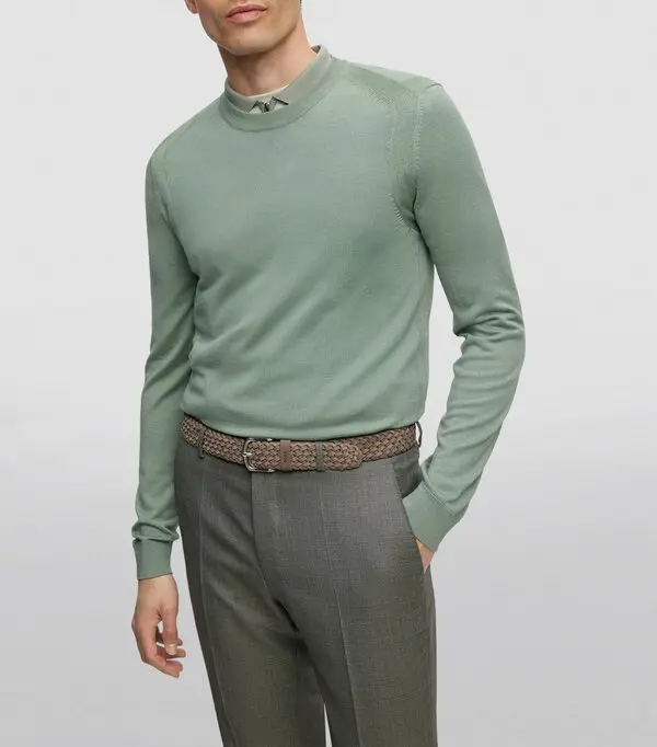 BOSS Wool-blend Crew Neck Sweater