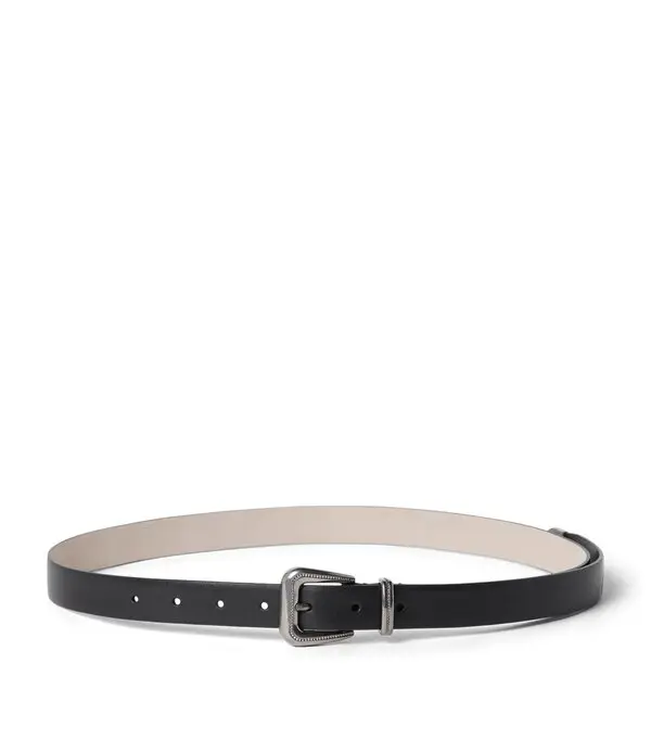 Brunello Cucinelli Vachetta Leather Belt - Black