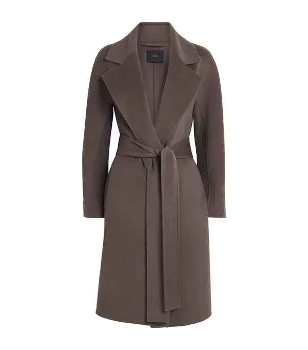 JOSEPH Wool-cashmere Costa Coat - Brown