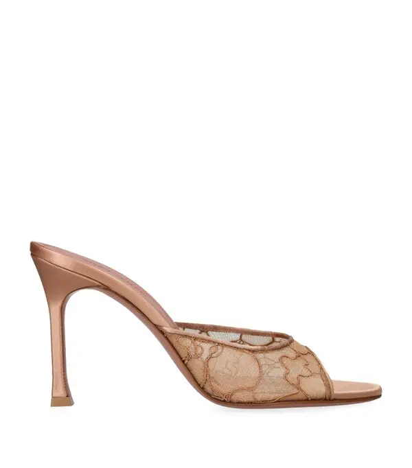 Amina Muaddi Alexa 95 Lace Mules