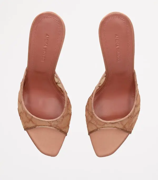 Amina Muaddi Alexa 95 Lace Mules
