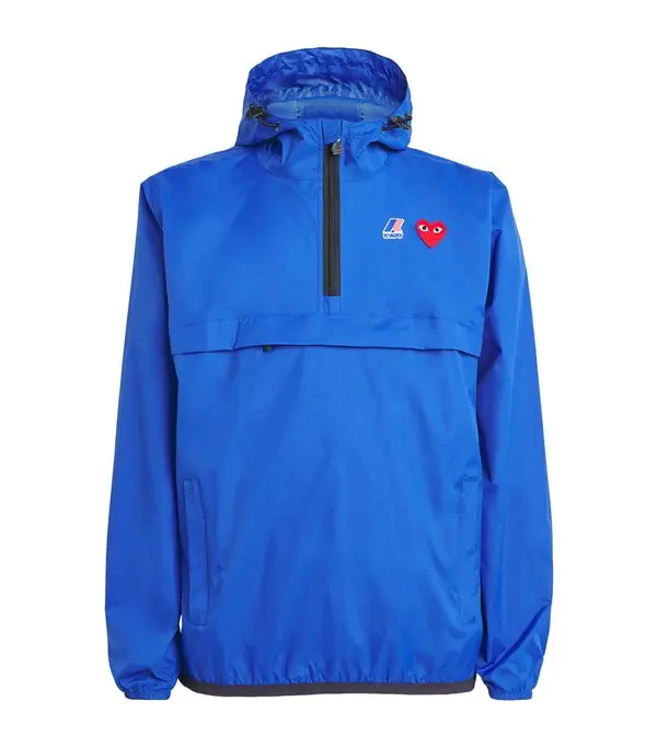 Play Comme Des Garcon X K-way Nylon Jacket - Blue