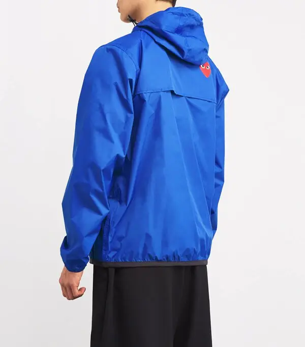 Play Comme Des Garcon X K-way Nylon Jacket - Blue