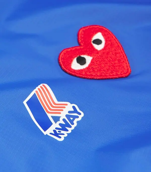 Play Comme Des Garcon X K-way Nylon Jacket - Blue