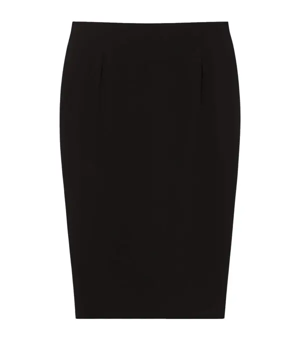 Marina Rinaldi Cady Pencil Midi Skirt - Black