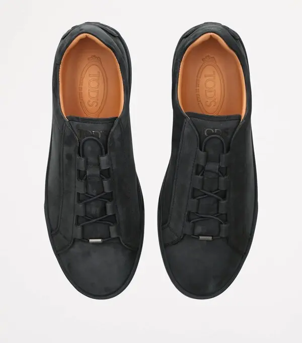 TOD'S Leather Cassetta Sneakers - Blue