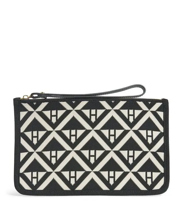 Harrods Geometric Jacquard Pouch