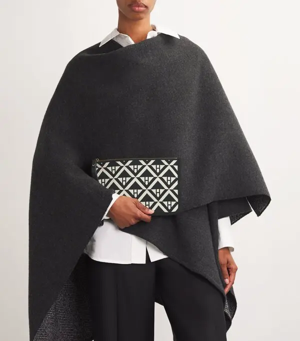 Harrods Geometric Jacquard Pouch