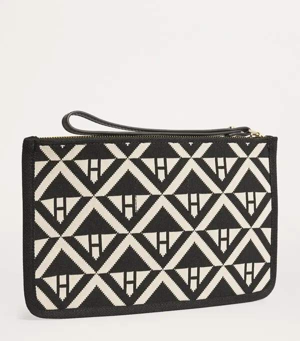 Harrods Geometric Jacquard Pouch