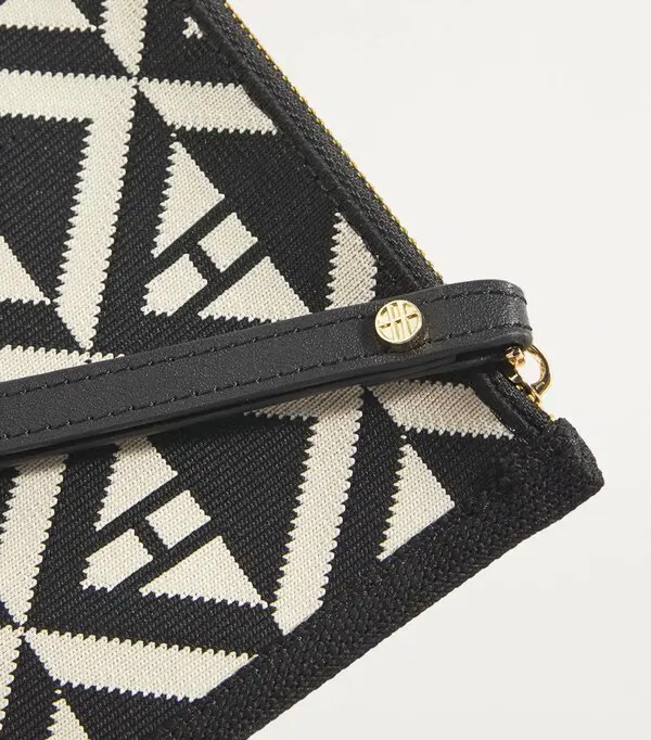 Harrods Geometric Jacquard Pouch